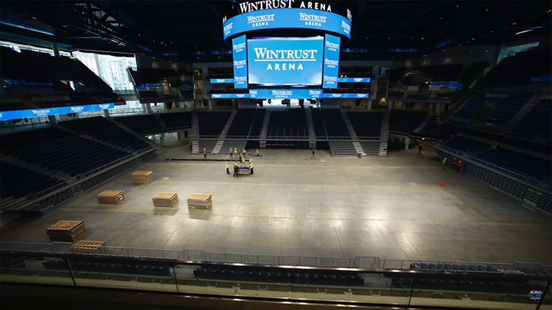 Floor installation at Wintrust Arena | Stadia Magazine