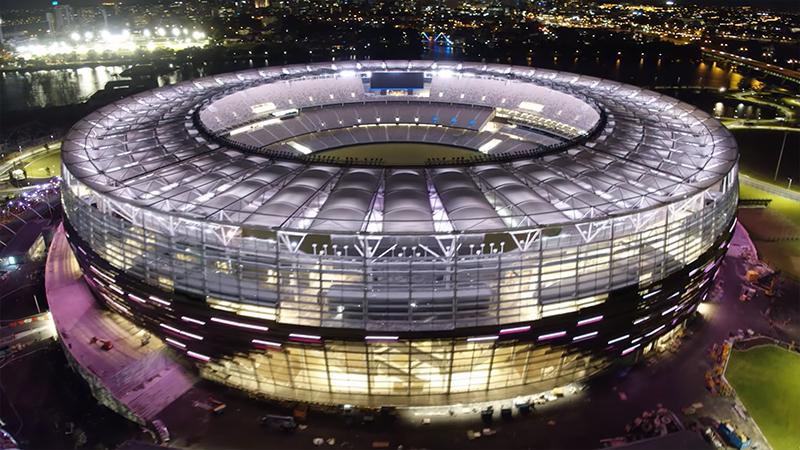 Watch Optus Stadium lighting show | Stadia Magazine