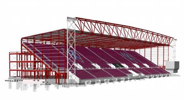 Hearts reveal structural engineering details of new Main Stand | Stadia ...