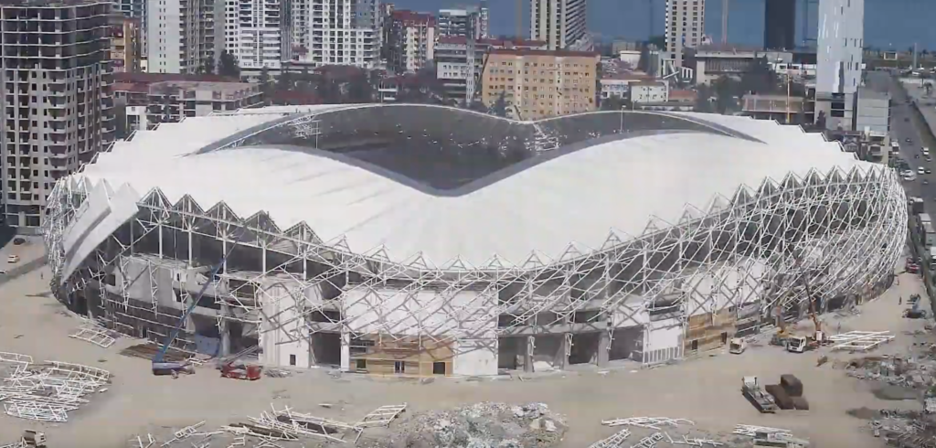 Batumi Stadium construction timelapse | Stadia Magazine