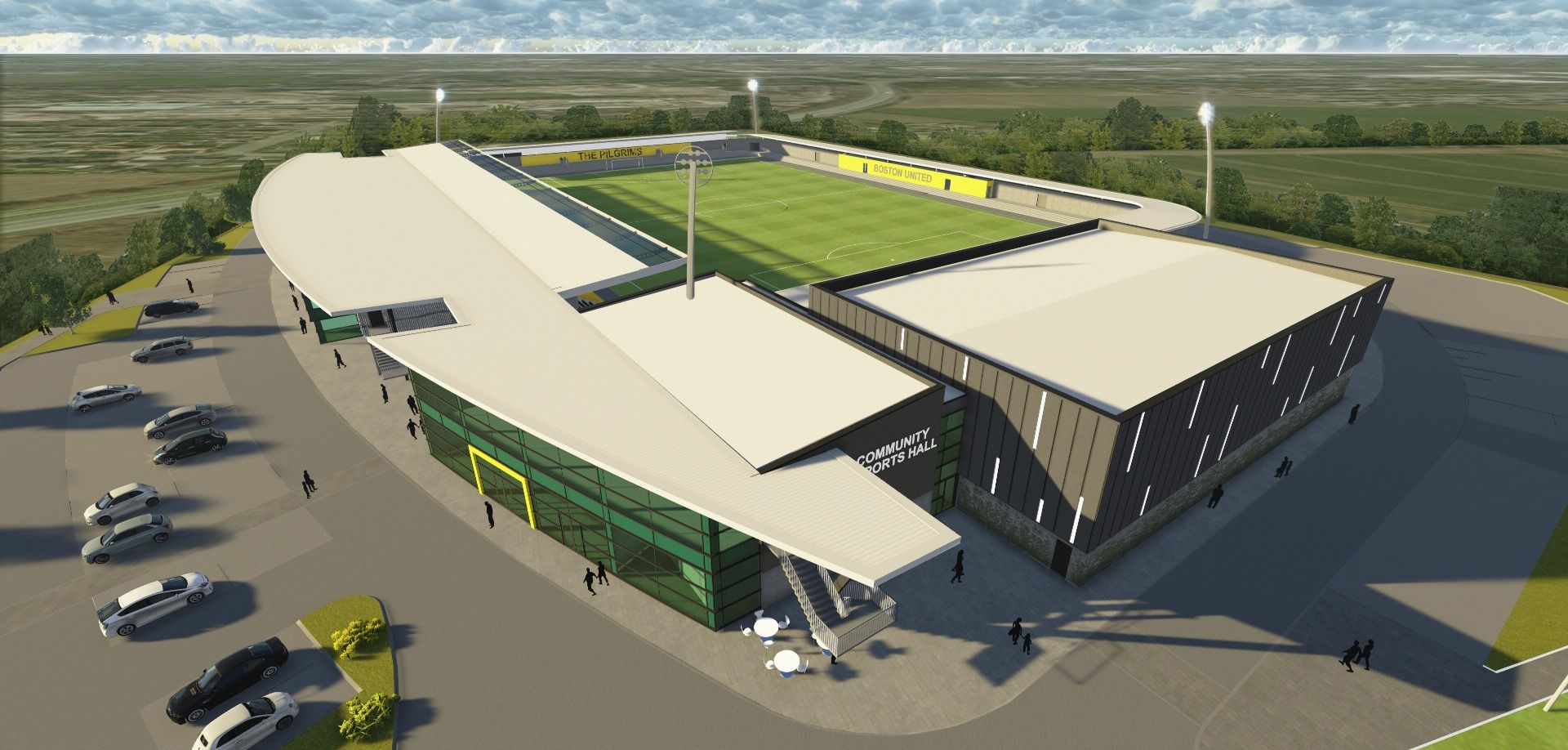Boston United Community Stadium steelwork commences | Stadia Magazine