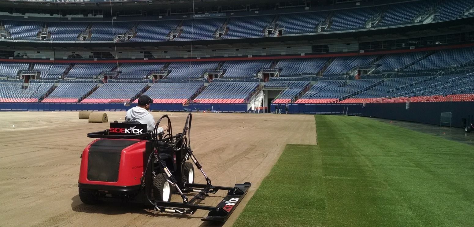 Sidekick turf installation machine available at John Deere dealers ...