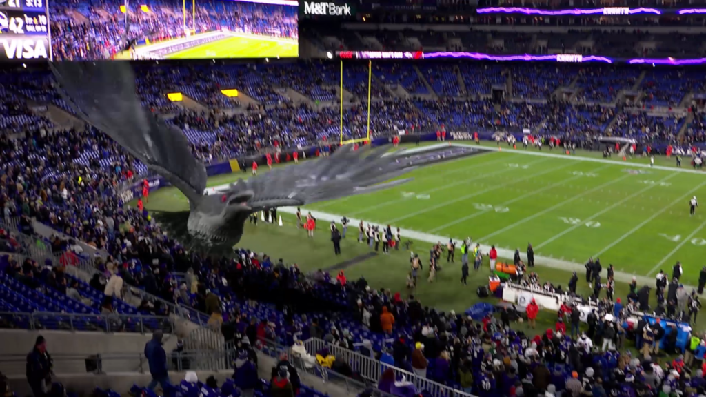 Baltimore Ravens unleash giant-sized augmented reality raven at M&T ...
