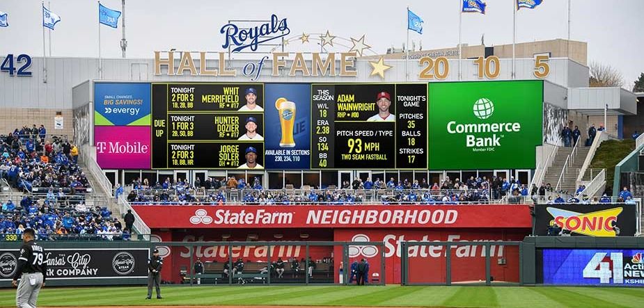 Kansas City Royals upgrade to HDR video displays at Kauffman Stadium ...