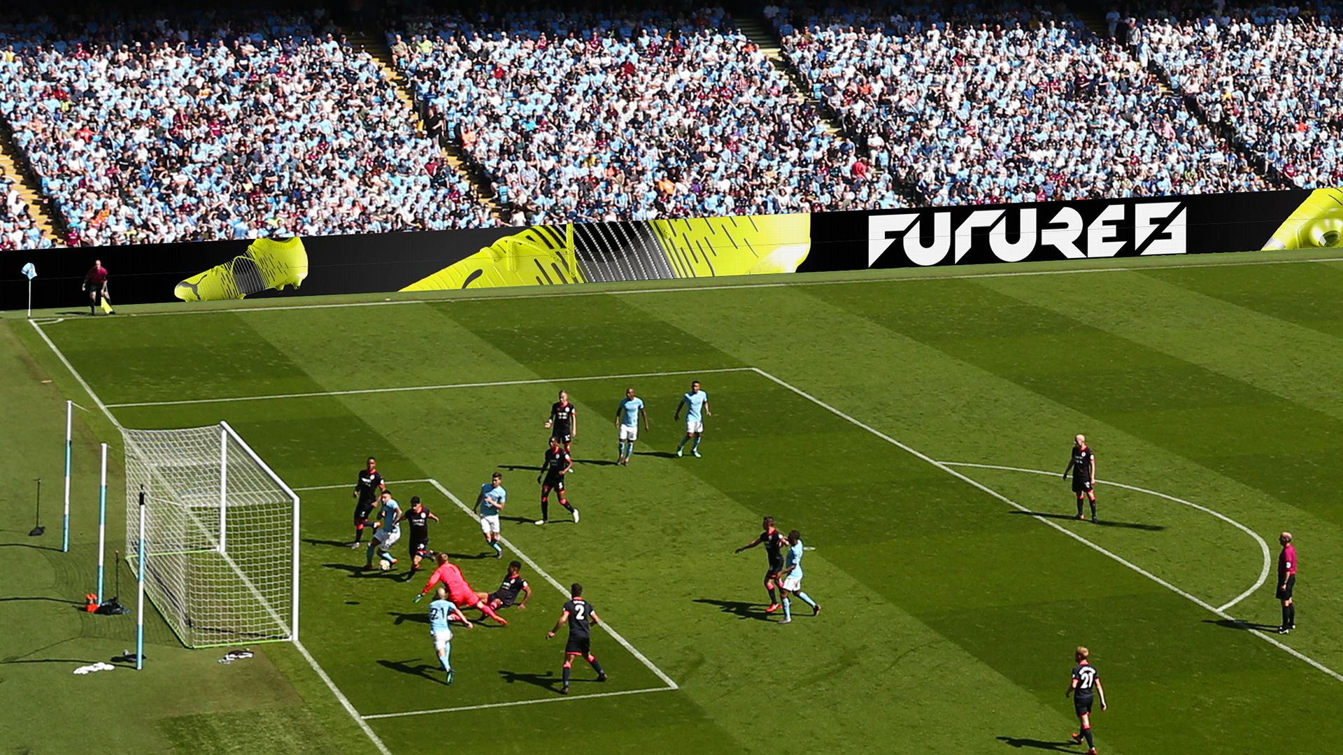 Manchester City installs supersized pitchside display system at Etihad ...