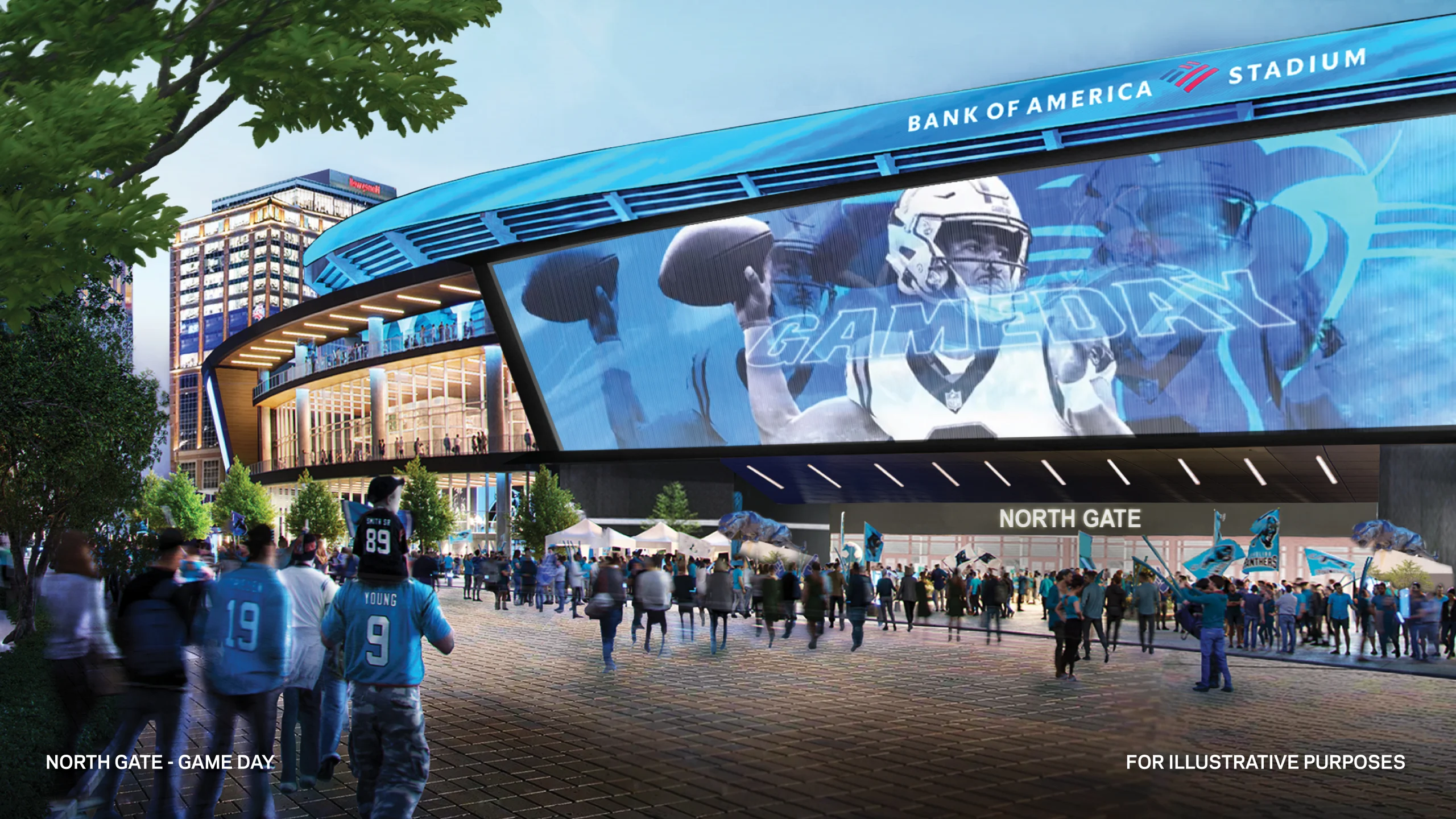 VIDEO: Renovation plans revealed for Bank of America Stadium | Stadia ...